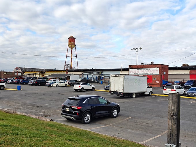 The historic water tower stands guard over Louisville's most beloved weekend treasure hunting destination.