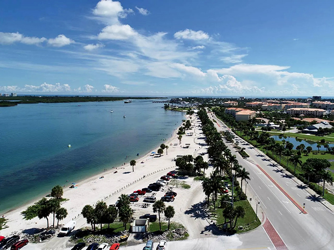 This bird's-eye view shows why locals call it paradise &ndash; water, beaches, and room to breathe without breaking the bank.