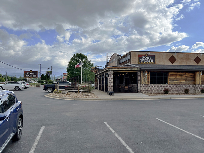 That brick exterior promises serious business - the kind where steaks sizzle and memories are made.