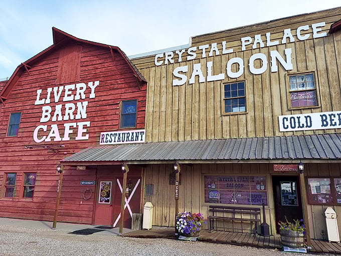 Crystal Palace Saloon promises authentic cowboy atmosphere with every perfectly grilled steak.