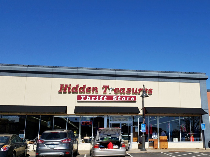 That generous storefront hints at the sprawling wonderland of secondhand gems waiting inside for patient treasure hunters.