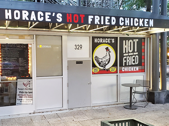 Downtown Charlotte's hidden gem serves up hot fried chicken that'll make you forget your table manners in the best way possible.