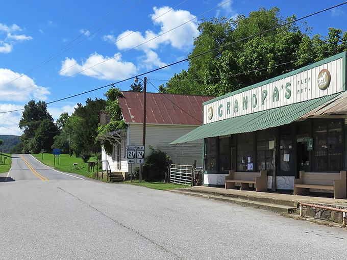 Grandpa's country store still stands in Jasper, where locals gather for gossip and travelers stop for directions to nearby natural wonders.