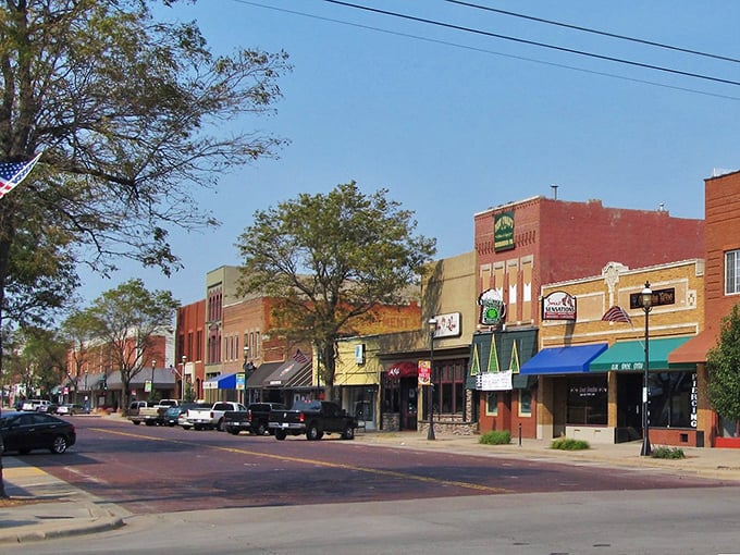 Small-town warmth radiates from every brick building along this welcoming Nebraska main street.