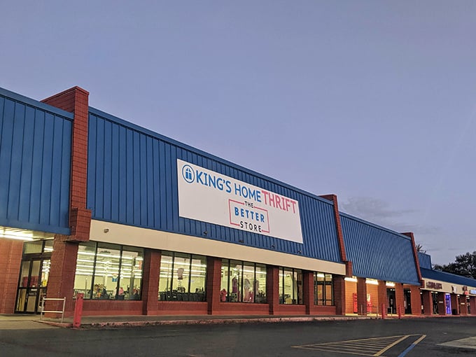 When evening light hits this warehouse, you know tomorrow's treasure hunt is calling your name.