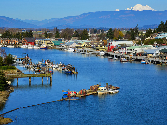 La Conner's waterfront whispers stories of simpler times when boats were neighbors, not just transportation.