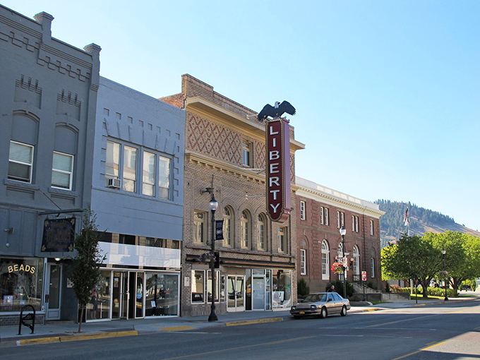 Brick buildings and blue skies &ndash; La Grande's downtown invites you to slow down and remember what matters.