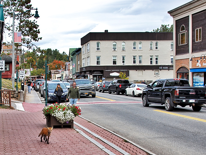 Lake Placid's bustling main street proves that even small mountain towns know how to stay lively.
