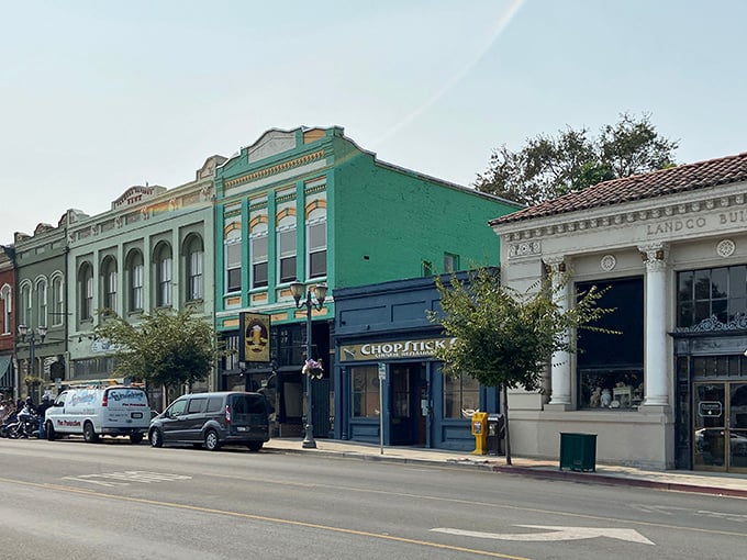 Lakeport's vibrant downtown buildings stand as cheerful sentinels, welcoming retirees to California's affordable lakeside living.