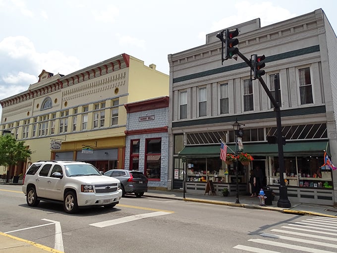 Lewisburg's historic downtown looks like it was plucked from a movie set. These colorful storefronts are the architectural equivalent of comfort food.
