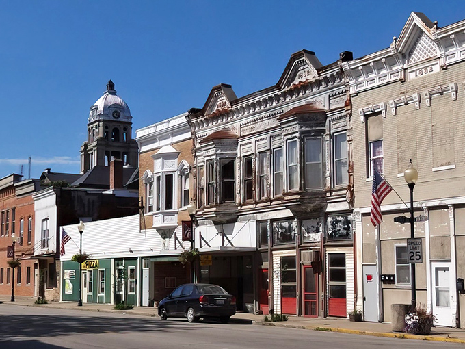 Classic small-town architecture frames everyday life in this Pennsylvania gem perfectly.