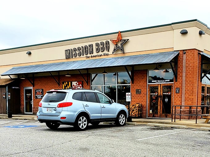 Mission BBQ's unassuming exterior matches its commitment to both country and perfectly smoked meats.