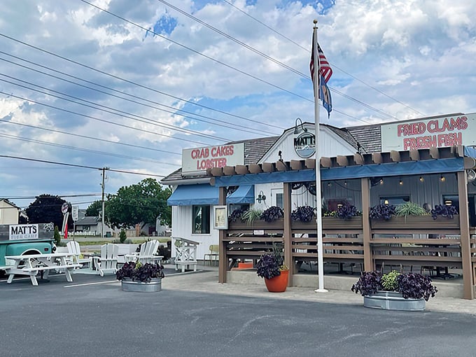 Classic coastal charm with American flags flying high &ndash; Matt's Fish Camp serves up patriotism with a side of seafood.