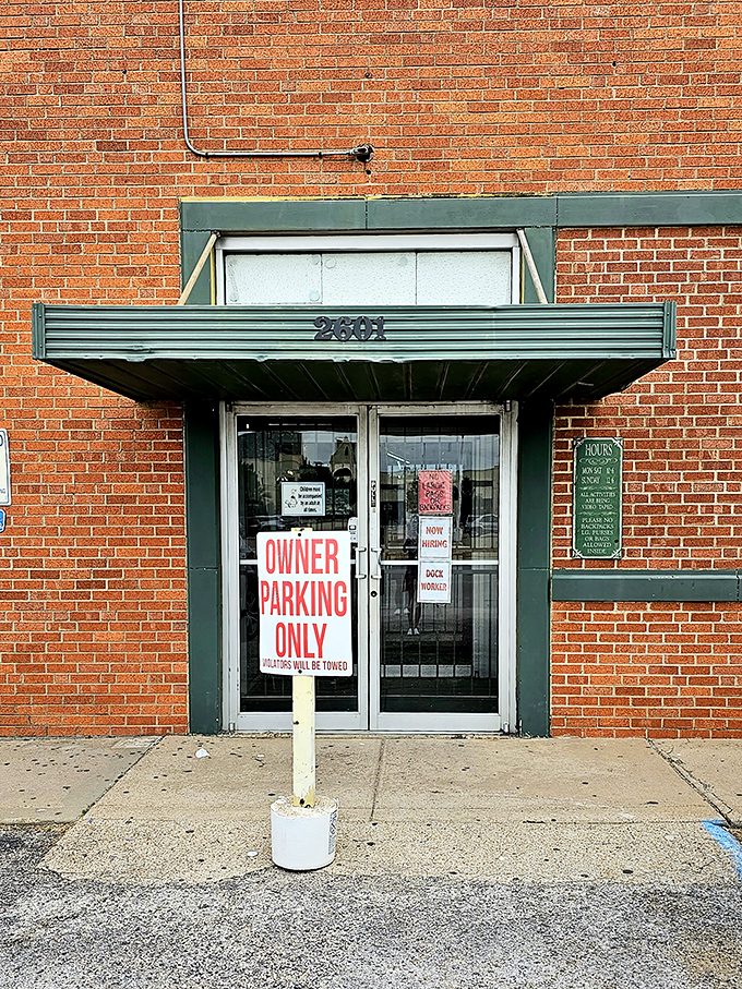 Sometimes the best adventures begin with a simple "Owner Parking Only" sign and endless possibilities inside.