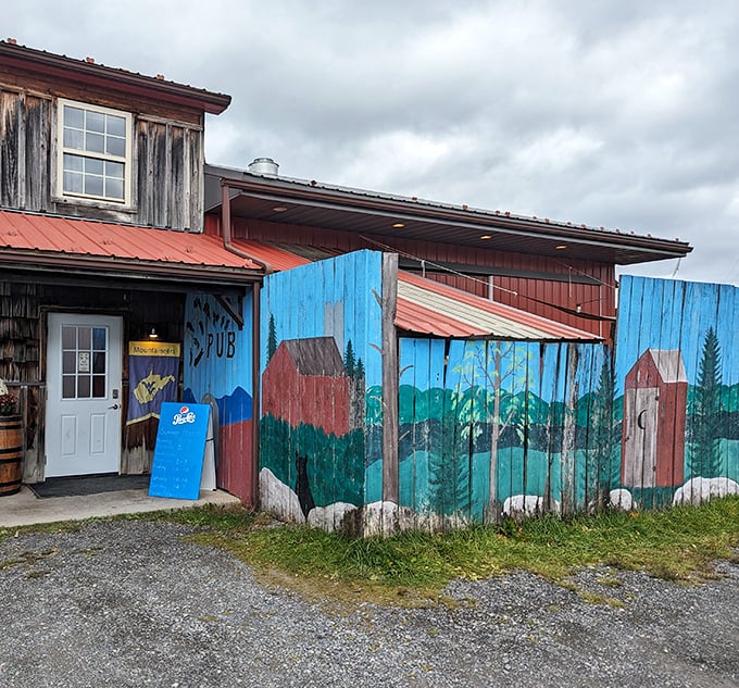 This weathered wood building tells stories of good times, cold beer, and even better pizza.