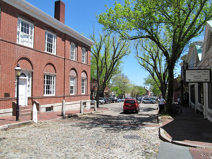 Main Street Nantucket: where millionaires shop in buildings older than the Constitution.