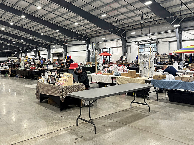 Inside this concrete cathedral of commerce, every aisle holds the promise of that perfect vintage discovery.