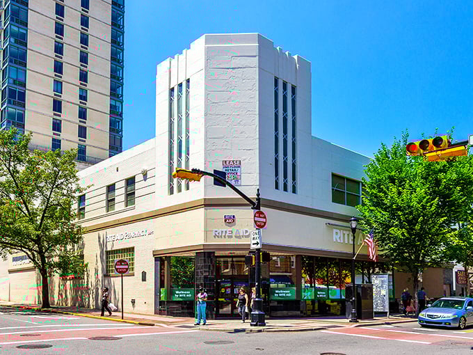 The Art Deco charm of this New Brunswick corner building brings vintage character to modern city life.