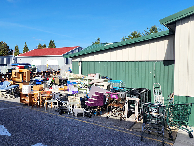 Metal buildings might look plain outside, but inside they're treasure caves waiting to swallow hours of your time