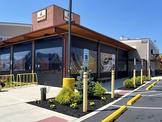 Clean lines and big windows can't hide the magic happening inside those wood-fired ovens.