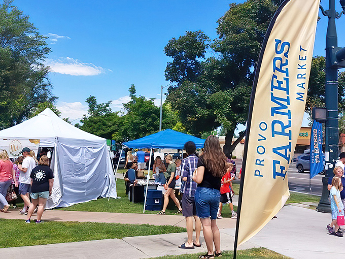 The Provo Farmers Market isn't just about produce&mdash;it's a community gathering spot where memories are made and treasures are found.