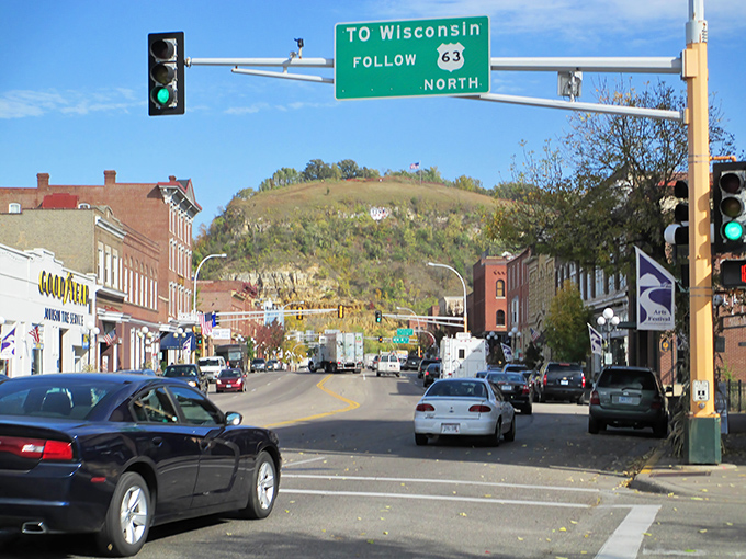 When bluffs meet brick buildings, you get views that make your camera work overtime with happiness.