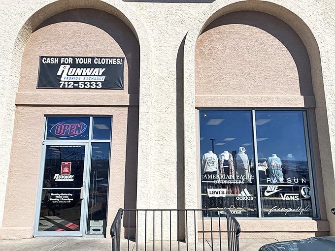 Where brand names meet bargain prices. That window display is just a teaser for the style treasures waiting inside.