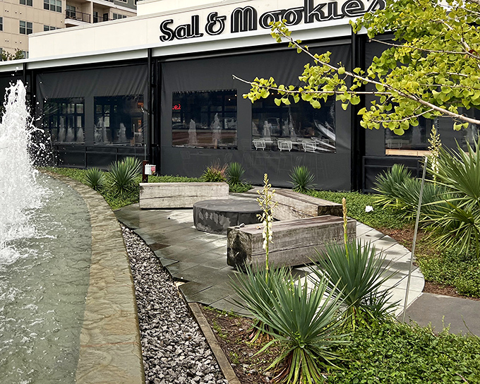 This sleek exterior hints at the culinary artistry waiting inside - sometimes style and substance unite beautifully.