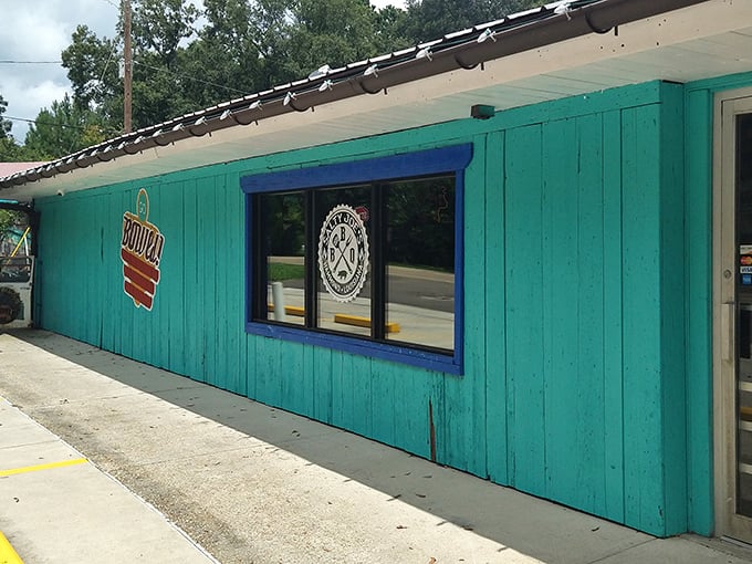 The bright blue exterior might catch your eye first, but it's what's happening in those smokers that will capture your heart.