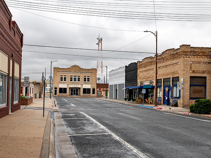 Main Street melancholy! These weathered Scottsbluff facades tell more stories than my grandmother after her second glass of lemonade.