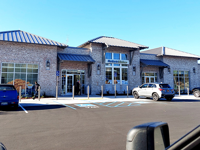 Clean lines and welcoming entrances invite you to discover treasures in this thoughtfully designed shopping haven.