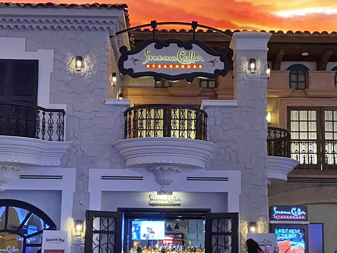 That elegant entrance promises sophisticated flavors and wine pairings that'll make your taste buds dance.