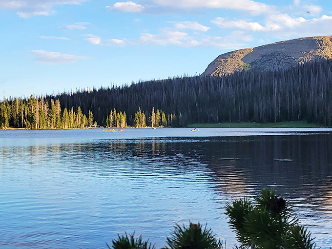 Reflections of heaven! This alpine lake's mirror-like surface captures the essence of Idaho's wild beauty.