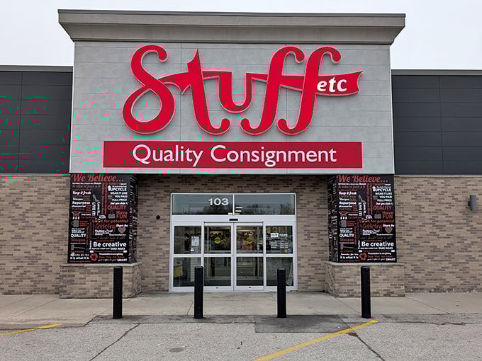 The clean lines and modern facade of Stuff Etc hide a wonderland of pre-loved treasures that would make any bargain hunter's heart race.