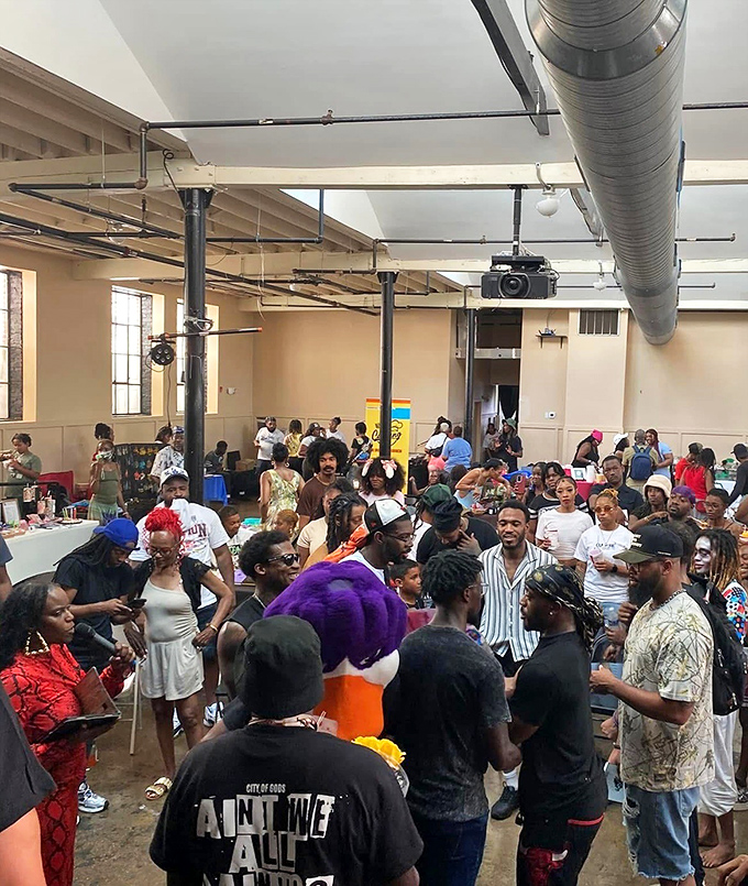 Crowds gather in this vibrant space where local culture and commerce blend into one exciting shopping adventure.