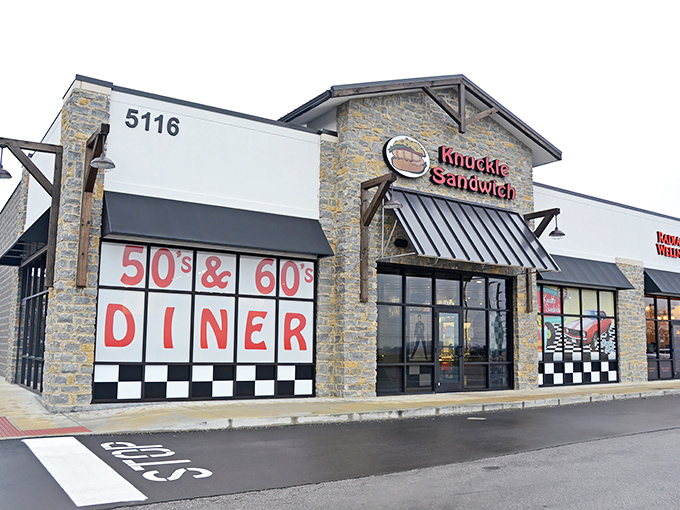 Stone-cold sandwich serious! The Knuckle Sandwich's impressive stone exterior hints at the rock-solid reputation they've built serving up creative combinations worth driving for.