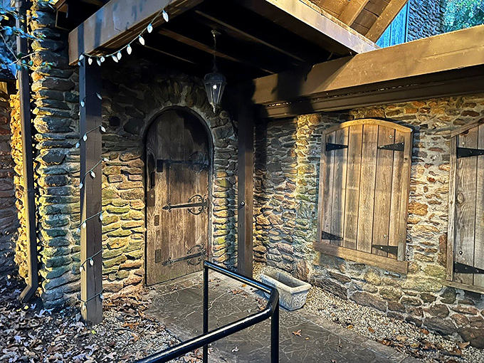 That wooden door isn't the entrance to a medieval tavern—it's your gateway to some of Greenville's finest steaks. Prepare for meat magic!