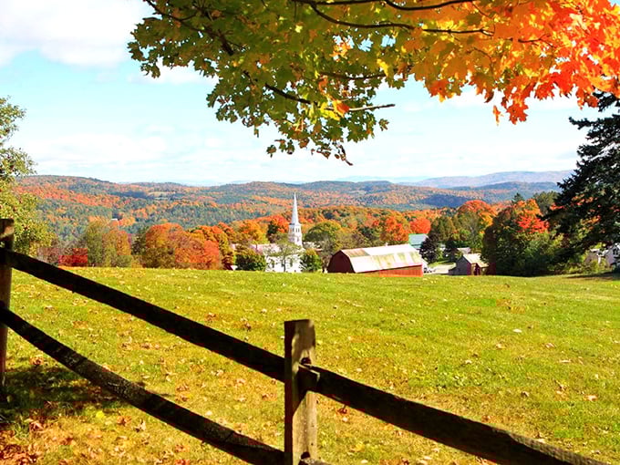 Fall colors frame this northwest hills beauty, proving Connecticut's countryside rivals anything Vermont's got going on up there.