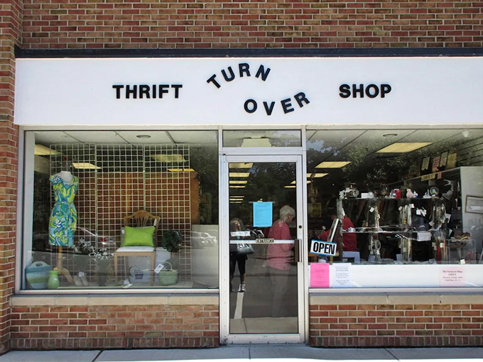 Window shopping takes on new meaning at the Turnover Shop. Those colorful displays are just appetizers for the feast inside!
