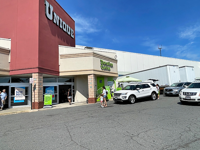 When the donation center's this busy, you know fresh finds are constantly flowing through those welcoming front doors.