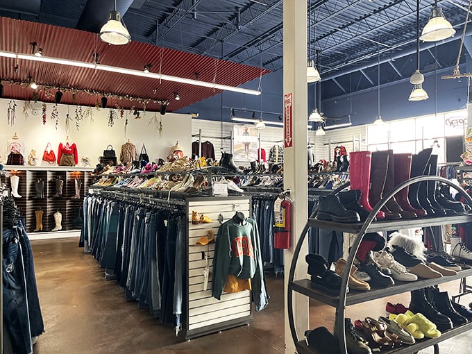 Inside reveals a carefully curated wonderland where yesterday's fashion finds new appreciation.