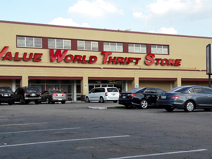 This unassuming storefront houses mountains of merchandise waiting to be discovered. Value World: where one person's castoffs become another's treasures.
