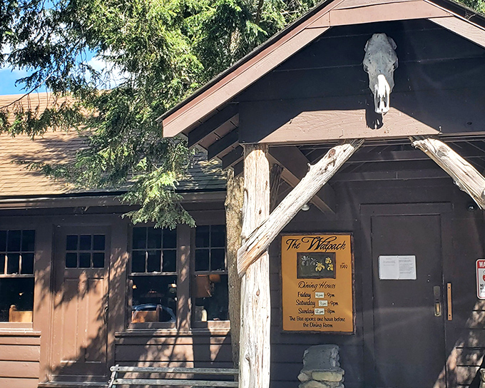 When the building looks this authentically weathered, you know the steaks inside are absolutely legendary.