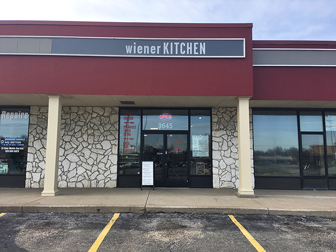 Behind that modest stone facade lies a hot dog haven where simplicity meets culinary perfection beautifully.