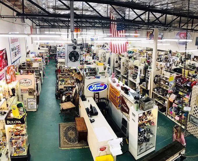 Endless aisles of everything imaginable – it's like your eccentric uncle's attic exploded in the best possible way.