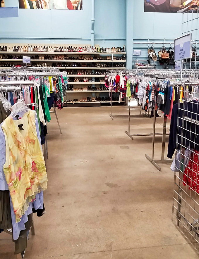 The promised land for shoe enthusiasts - row after glorious row of footwear just waiting for their Cinderella moment.
