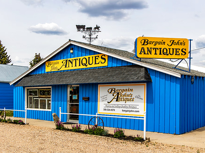 Bargain John's blue exterior isn't just a building&mdash;it's a beacon for treasure hunters. That weathervane isn't just pointing north; it's pointing to nostalgia.