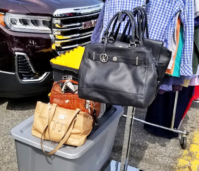 Designer dreams at bargain prices. These leather beauties once commanded boutique prices but now wait for their second act in someone's stylish ensemble.