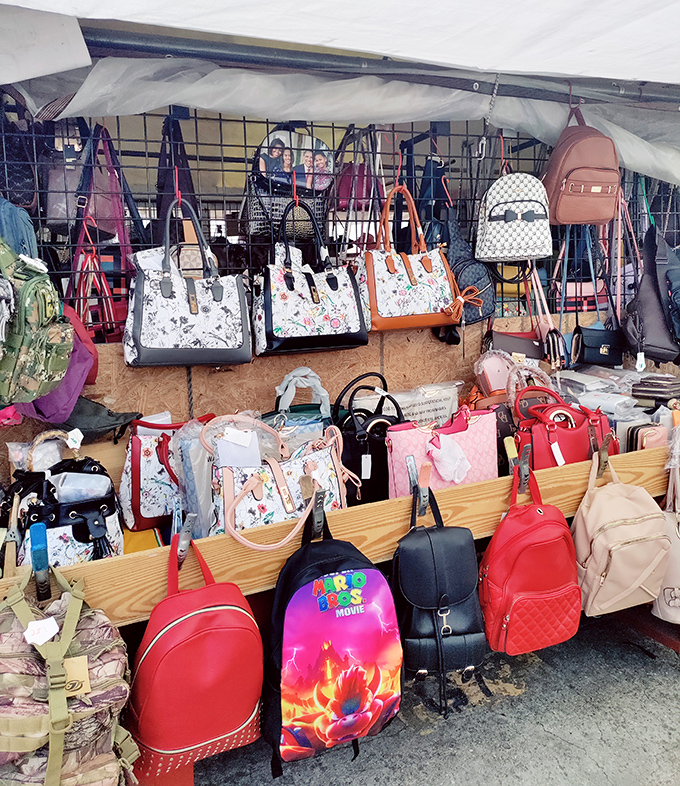 Handbag heaven stretches as far as the eye can see. Your next statement piece is hiding somewhere in this colorful collection.