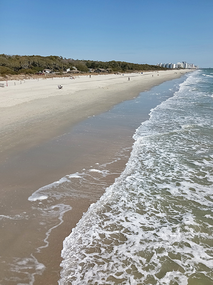 That perfect Carolina beach stretch where crowds are optional and the waves provide the only soundtrack you need.